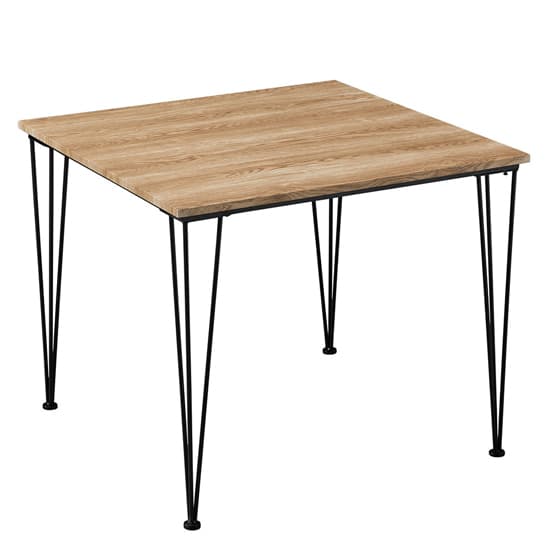 Lyza Square Wooden Dining Table In Oak Effect | Furniture in Fashion