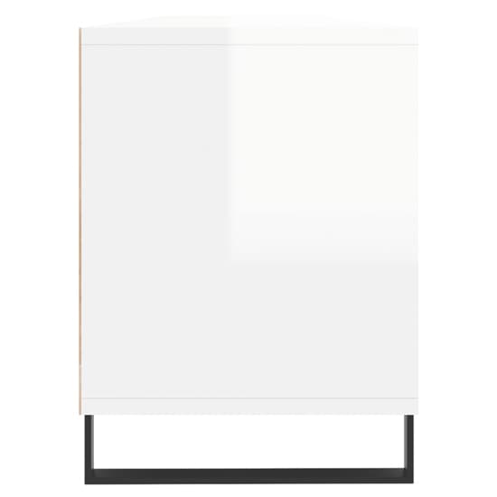 Mateo High Gloss TV Stand With 3 Flap Doors In White | Furniture in Fashion