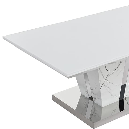 Memphis High Gloss Coffee Table In Vida Marble Effect Glass Top ...