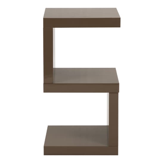 Miami High Gloss S Shape Design Side Table In Stone | Furniture in Fashion