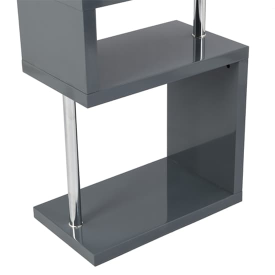 Miami High Gloss Slim Shelving Unit In Grey | Furniture in Fashion