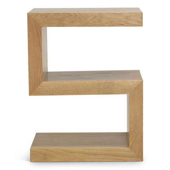 Modals Wooden S Shape Side Table In Light Solid Oak | Furniture in Fashion