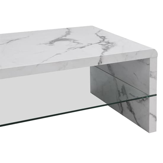 Momo High Gloss Coffee Table In Diva Marble Effect | Furniture in Fashion