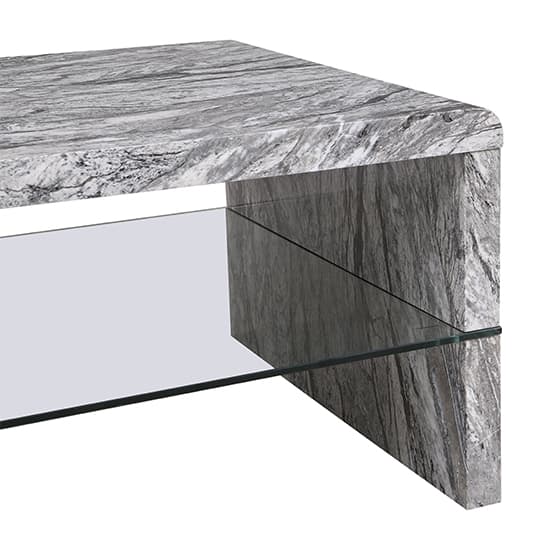 Momo High Gloss Coffee Table In Melange Marble Effect | Furniture in ...