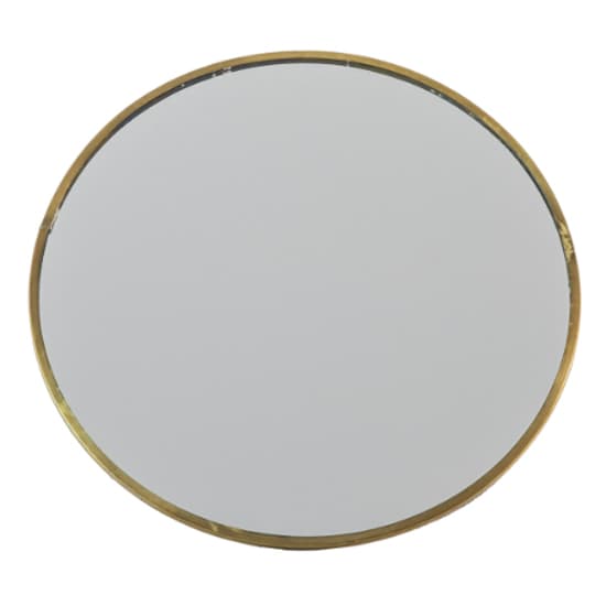 Nyla Large Round Dressing Mirror With Stand In Brass Frame | Furniture ...