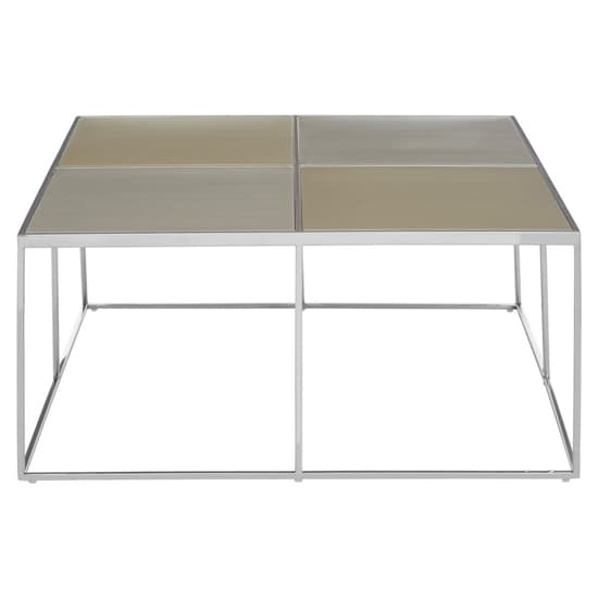 Orizone Glass Coffee Table With Chrome Stainless Steel Frame ...