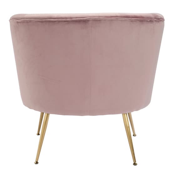 Phobia Velvet Tub Chair With Gold Metal Legs In Pink | Furniture in Fashion