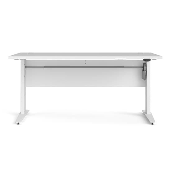 Prax Electric 150cm Computer Desk In White With White Legs | Furniture ...
