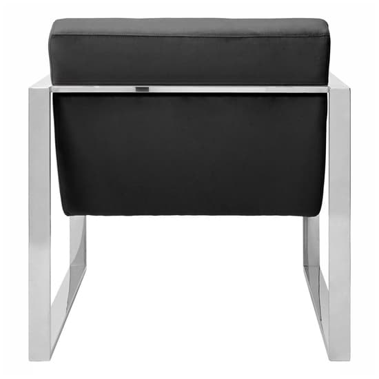 Sceptrum Velvet Lounge Chair With Steel Frame In Black | Furniture in ...