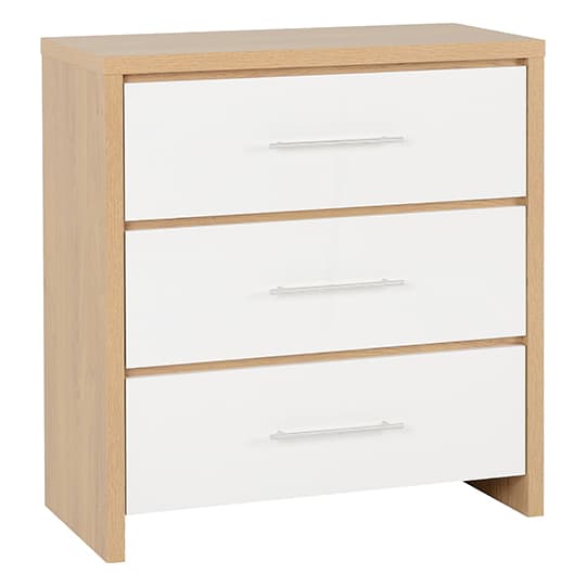 Samaira Wooden Small Chest Of Drawers In White High Gloss | Furniture ...