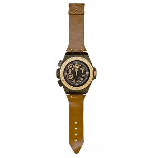 Swisk Novelty Wrist Watch Wall Clock In Tan Finish | Furniture in Fashion