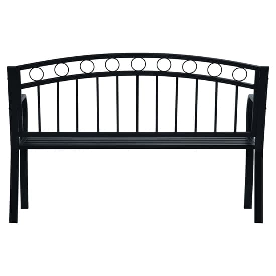 Trisha Steel Garden Seating Bench In Black | Furniture in Fashion