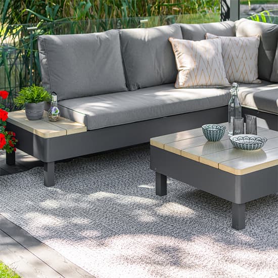 Vega Aluminium Open-Sided Modular Lounge Set In Grey | Furniture in Fashion