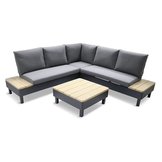 Vega Aluminium Open-Sided Modular Lounge Set In Grey | Furniture in Fashion