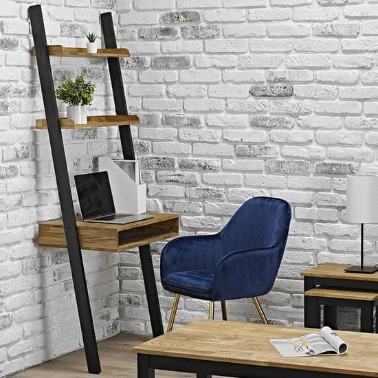 Chollerford Wooden Ladder Laptop Desk In Natural And Black Furniture in Fashion