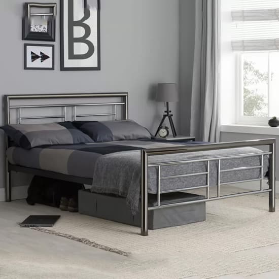 Chrome king size bed store