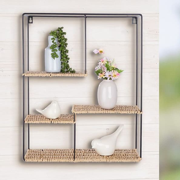 Barco Metal Rectangular Wall Hung Shelving Unit In Black | Furniture in ...