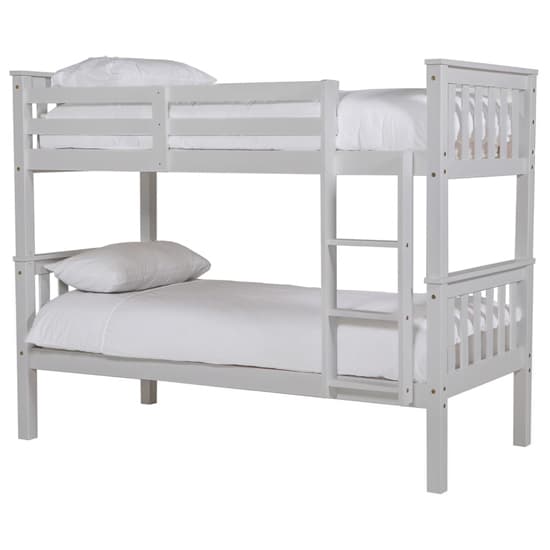 Beverley Wooden Single Bunk Bed In Grey | Furniture in Fashion