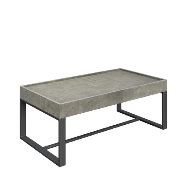 Calgary Wooden Rectangular Coffee Table In Concrete Effect | Furniture in Fashion