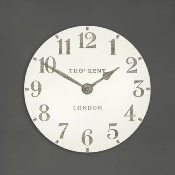 Chantilly Medium Metal Mantel Clock In Limestone