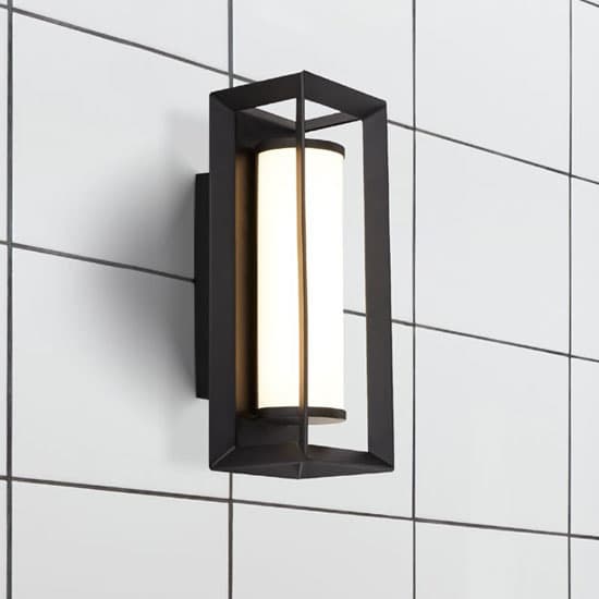 Chaplin LED Large Rectangular Wall Light In Matt Black | FiF