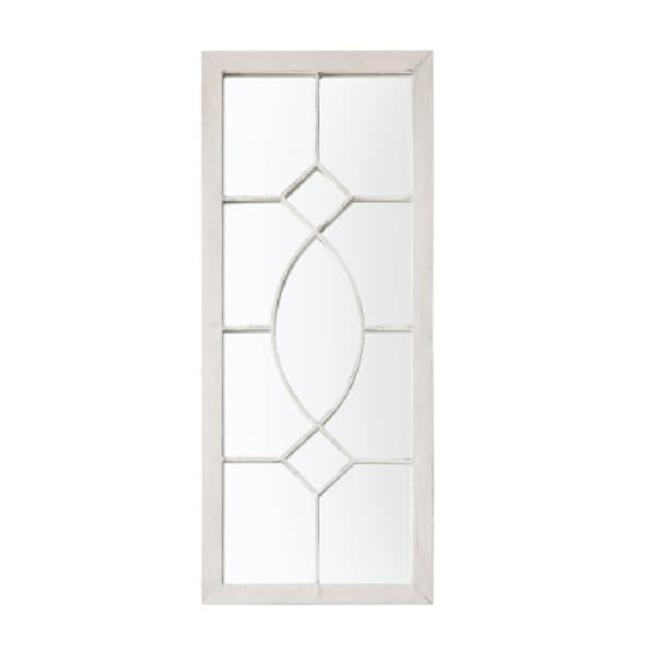 Chetham Window Design Wall Mirror In White Fra… | Furniture in Fashion