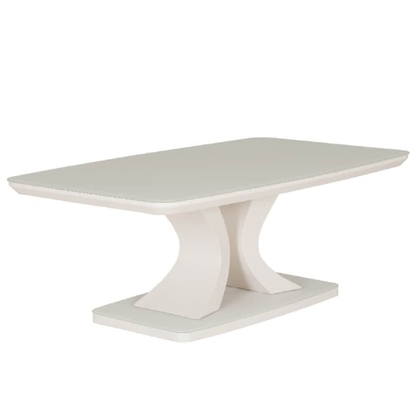 Decatur Glass Rectangular Coffee Table In Greige | Furniture in Fashion