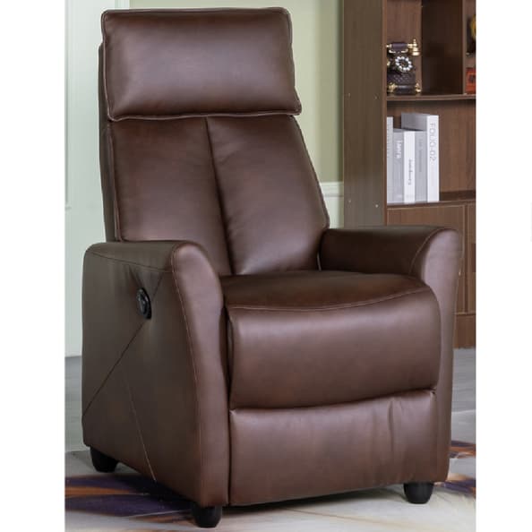 Liberty Faux Leather Electric Recliner Chair In Tan | FiF