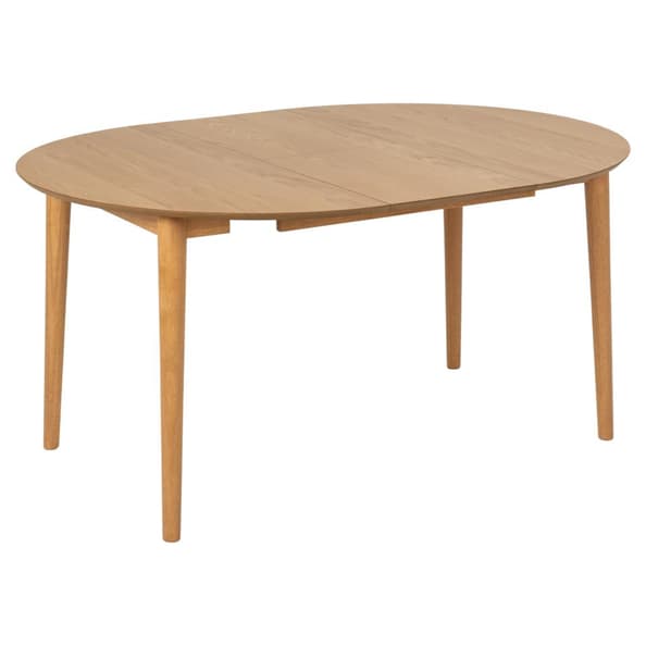 Malibu Wooden Round Extending Dining Table In Matt Oak