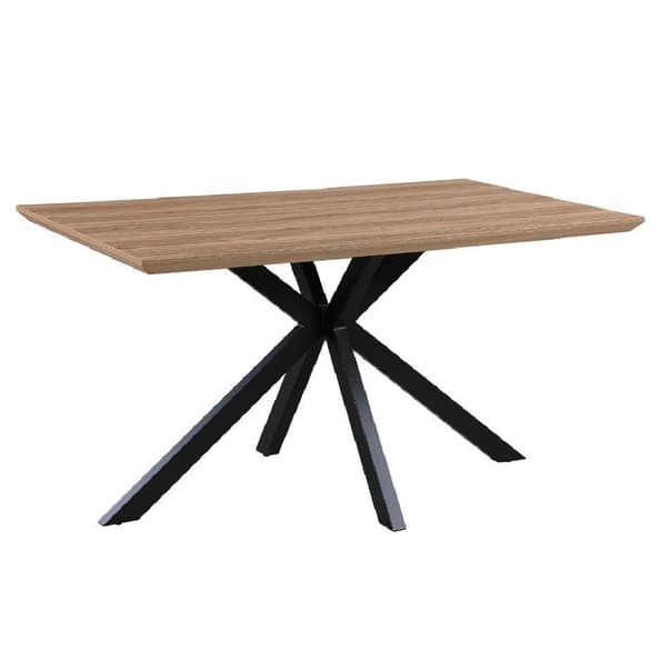 Malone Small Wooden Rectangular Dining Table In Light Walnut