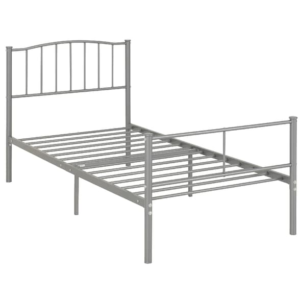 Navarre Metal Single Bed In Silver