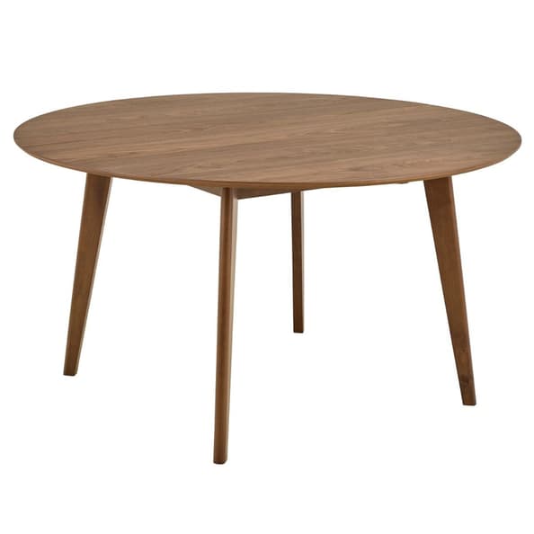 Riga Large Wooden Round Dining Table In Walnut