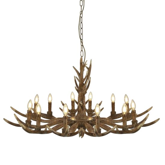 Stag 12 Lights Ceiling Pendant Light In Natural