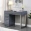 Carter High Gloss Dressing Table With Mirror In Grey | Furniture in Fashion