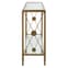 Acox Rectangular Clear Glass Top Console Table With Gold Frame ...