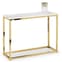 Sable Gloss White Marble Effect Console Table And Gold Frame ...