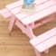 Beata Outdoor Wooden Kids Picnic Bench In Pink | Furniture in Fashion