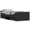 Braga Wooden Single Bed With Drawers In Black | Furniture in Fashion