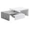 Design Rotating White Gloss Coffee Table In Melange Marble Effect ...