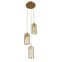 Duo 3 Light Champagne Glass Multi Drop Pendant Light In Bronze ...