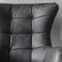 Jester Leather Lounge Chair With Swivel Base In Antique Ebony ...
