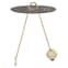 Orizone Black Marble Effect Glass End Table With Gold Base | Furniture ...