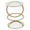 Orizone Clear Glass Top End Table With Gold Steel Frame | Furniture in ...
