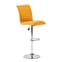 Ripple Faux Leather Bar Stool In Curry With Chrome Base | Furniture in ...