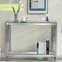 Vasari Clear Glass Console Table With Stainless Steel Frame | Furniture ...