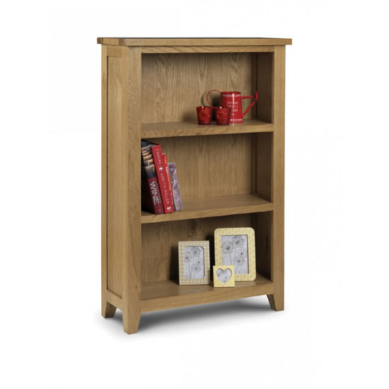 Raven Wooden Small Bookcase In Oak Finish With 3 Shelf | Furniture in ...
