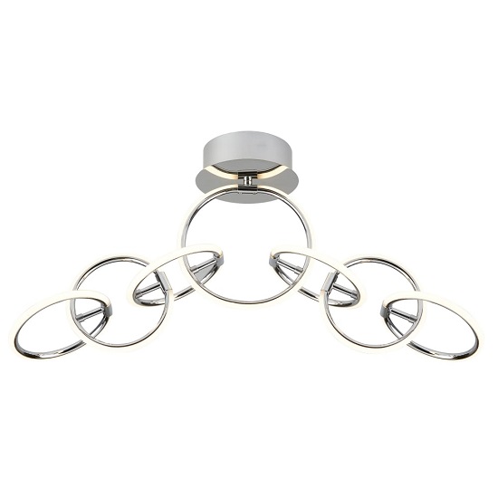 Solexa Chrome Finish Ring Ceiling Flush LED Light