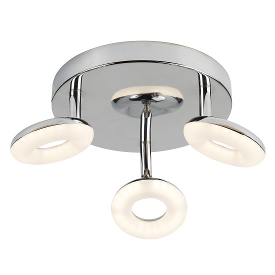 Stunning Three Light Donut Led Spot Light In Chrome | Furniture in Fashion