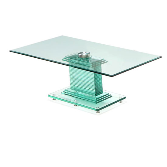Columbus Rectangle Glass Coffee Table 24415 Furniture in