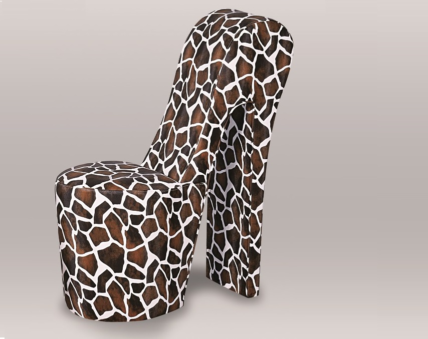 Stiletto Giraffe Print Novelty Chair | Furniture in Fashion